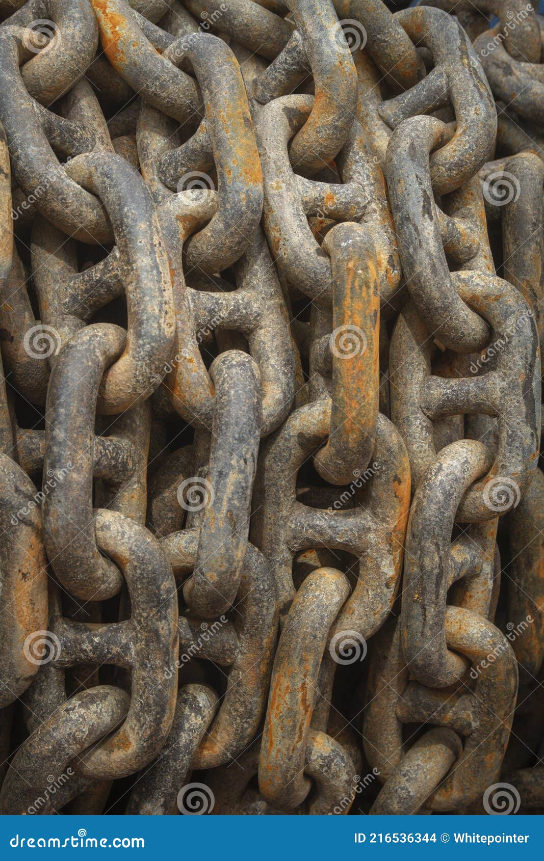 The Big Ship Anchor Chains Close-up Picture Stock Photo - Image of boat ...