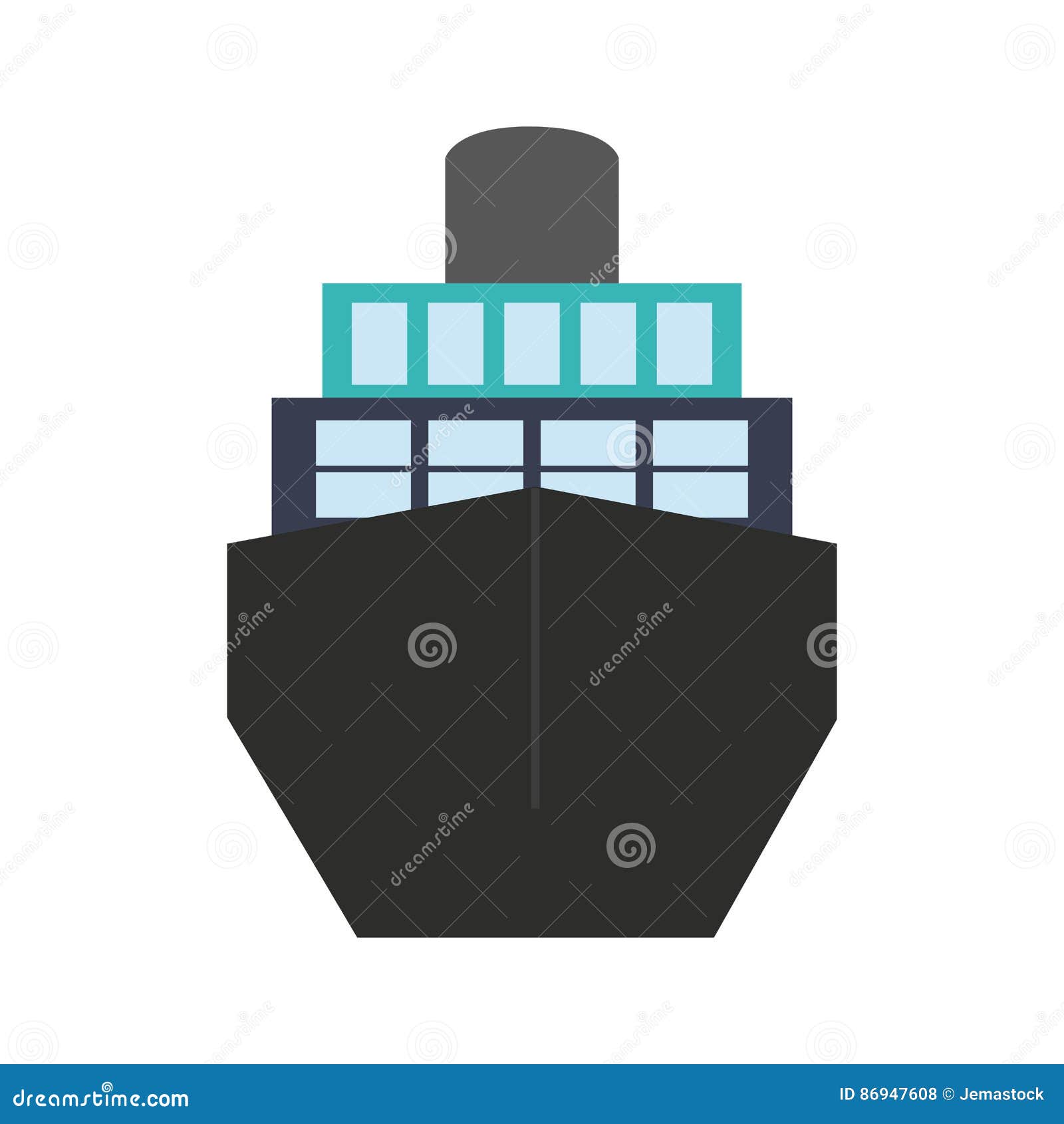Big ship icon stock vector. Illustration of deliver, icon - 86947608