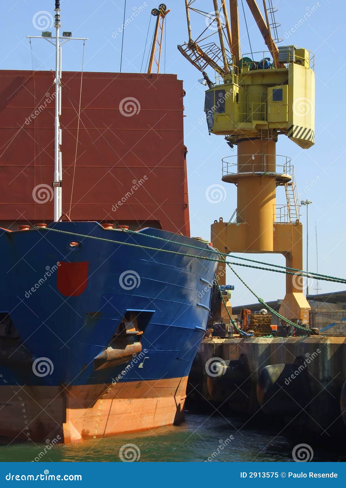 Big ship unloading stock image. Image of huge, ship, harbor - 2913575