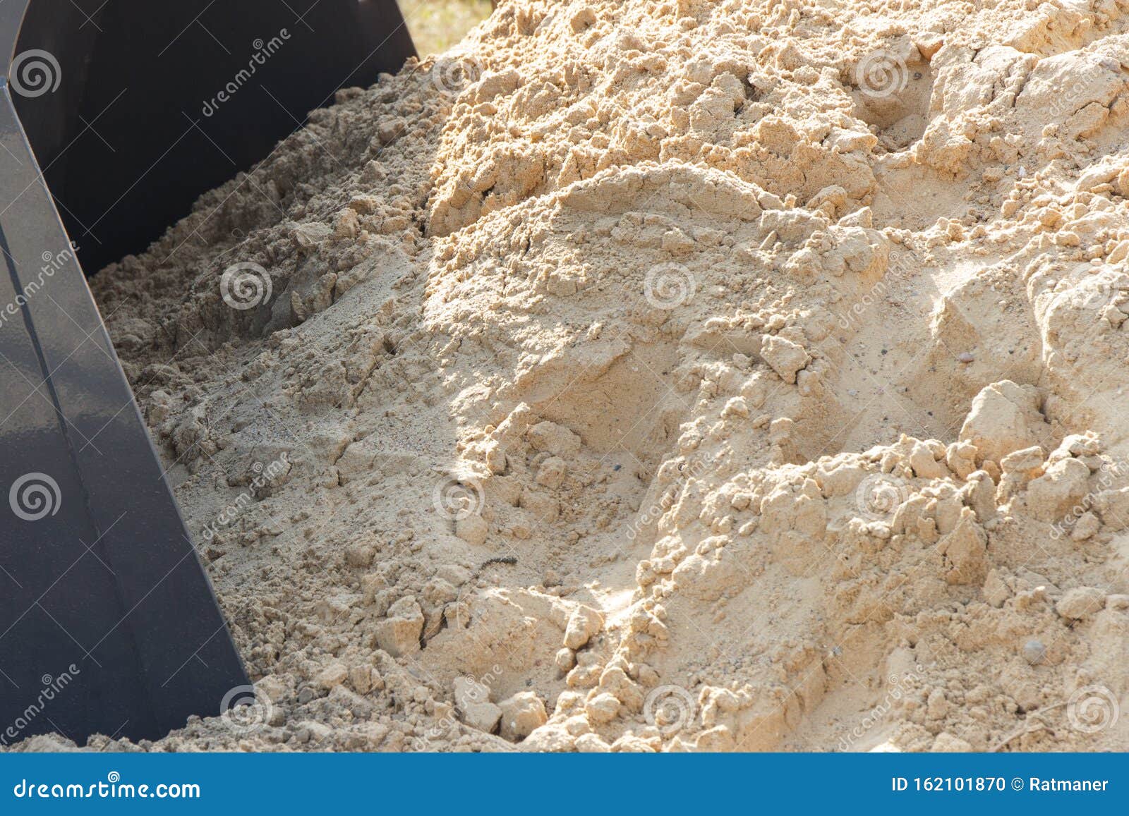 Big Shovel of Excavator Working with Soil or Sand Stock Photo - Image ...
