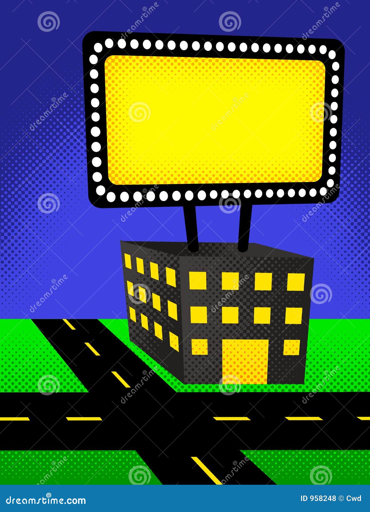 Big sign stock illustration. Illustration of city, store - 958248