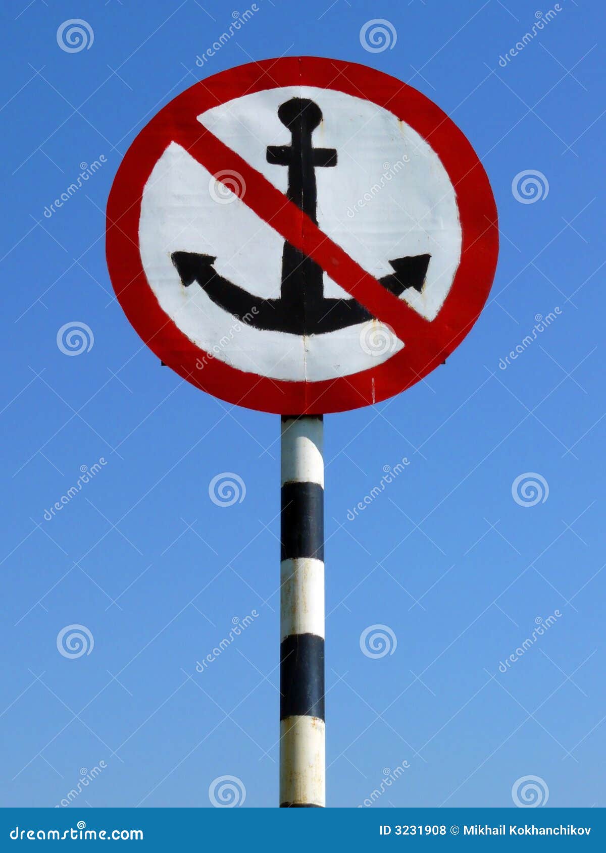 Big sign no anchor stock photo. Image of interdictory - 3231908