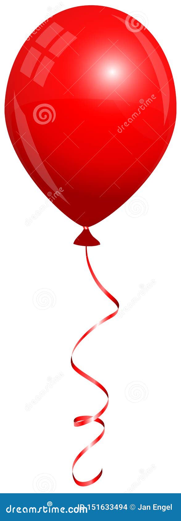 Red Balloon With String