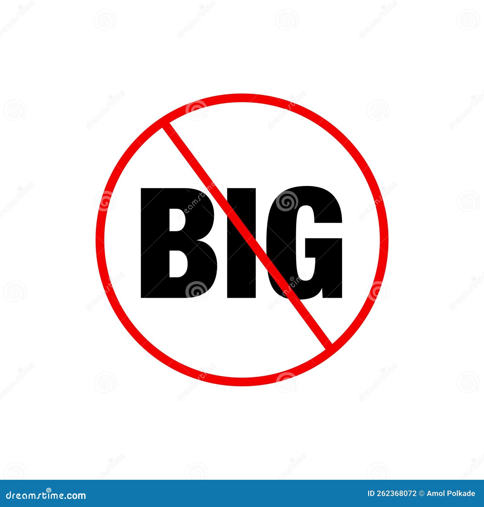 BIG Size Banned Vector Icon. No Use Big Icon Stock Vector ...