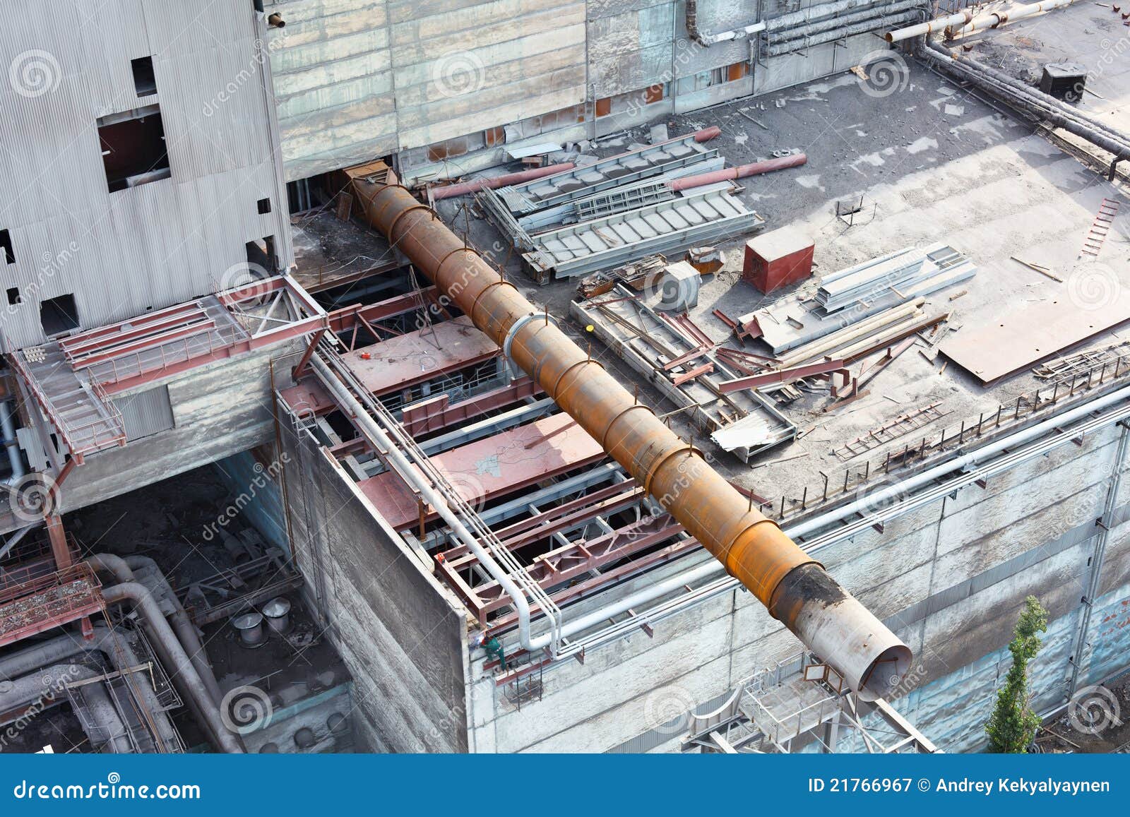 Big Size Pipeline Under Construction Stock Image - Image of ground ...
