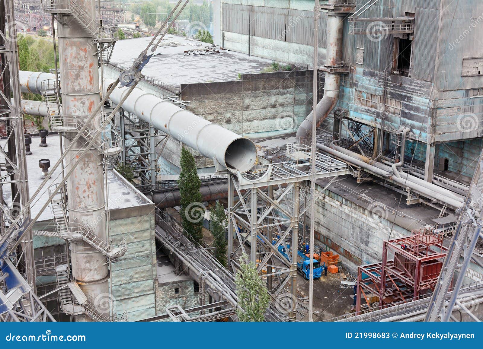 Big Size Pipeline Under Construction Stock Image - Image of heat ...