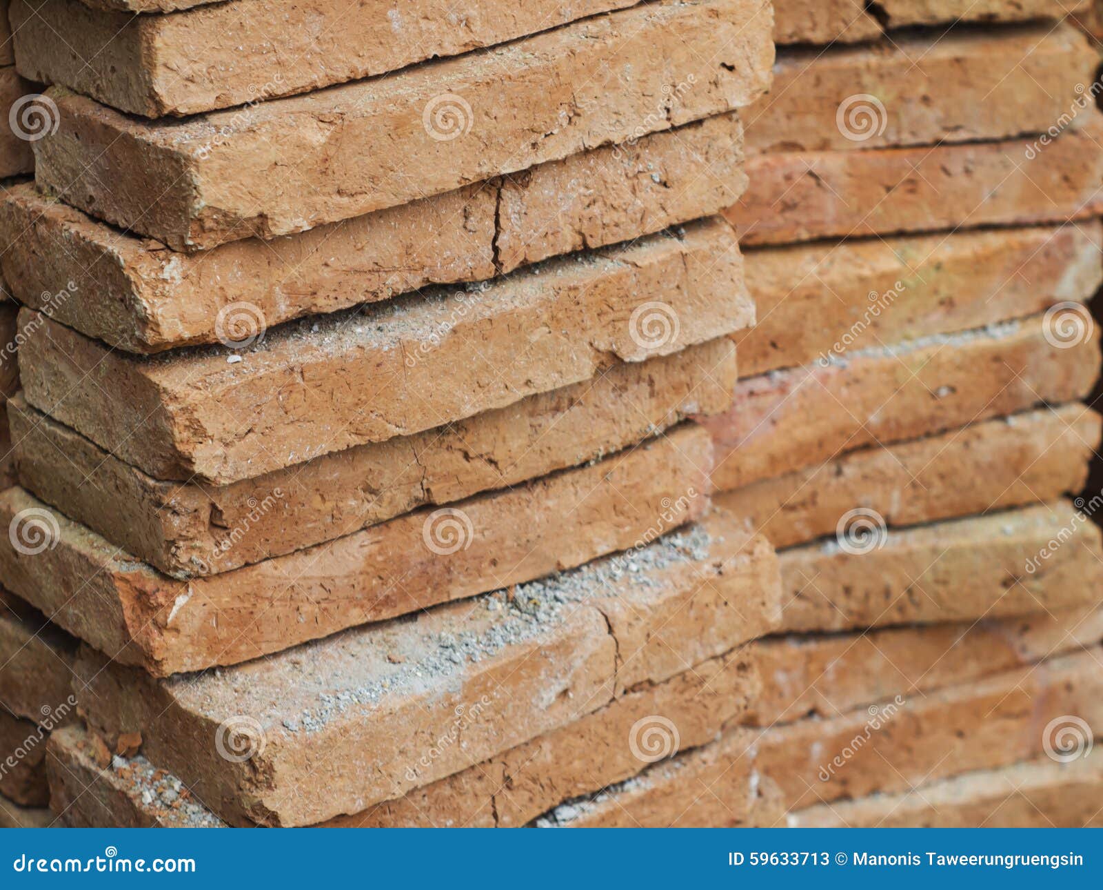 Big Size of Red Bricks Material for Construction Stock Image - Image of ...