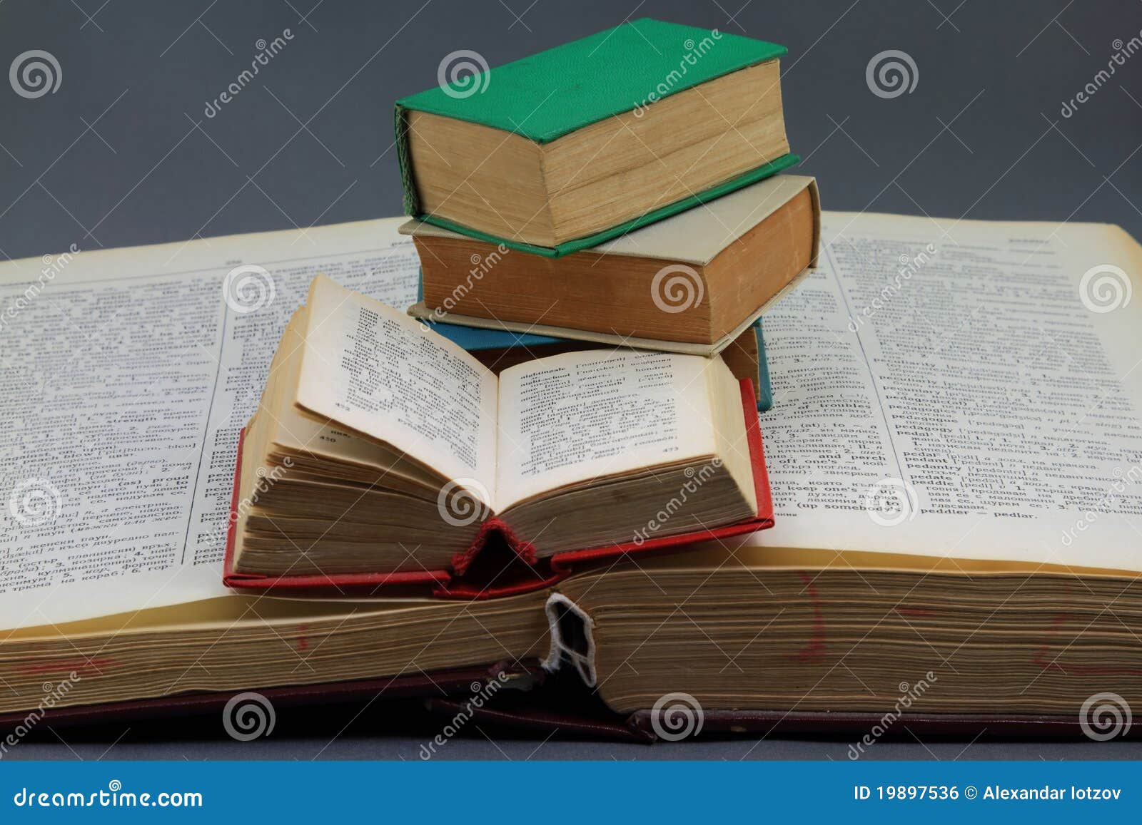 Big Size, Small Sizes Dictionaries. Stock Photo - Image of learning ...