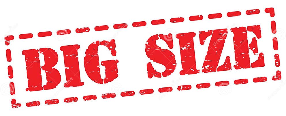 BIG SIZE Text Written on Red Stamp Sign Stock Illustration ...