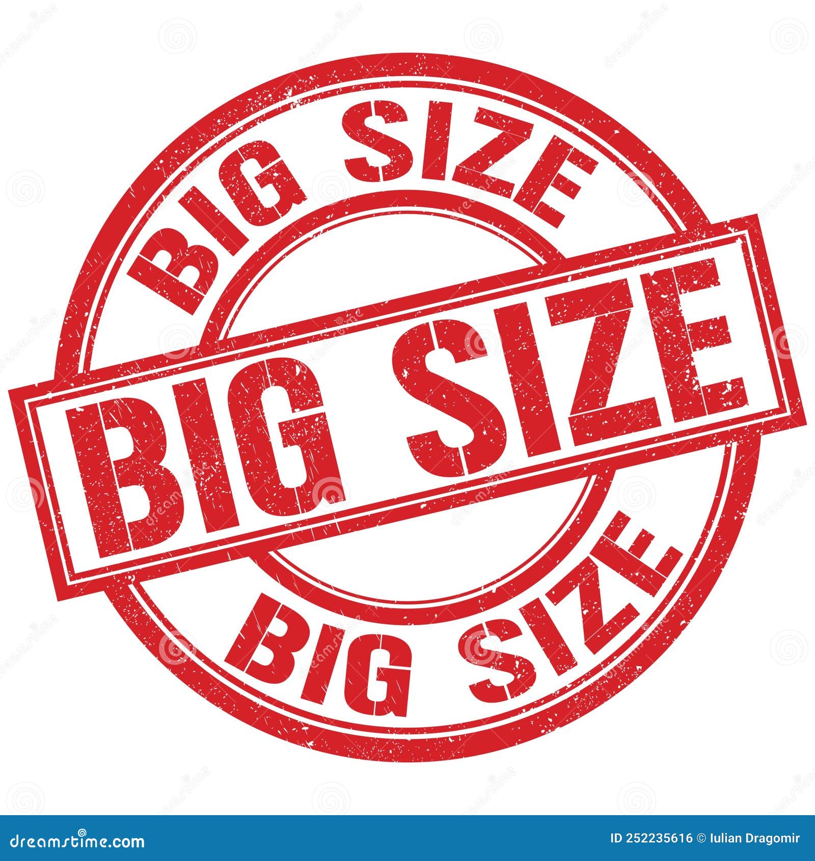 BIG SIZE Written Word on Red Stamp Sign Stock Illustration ...