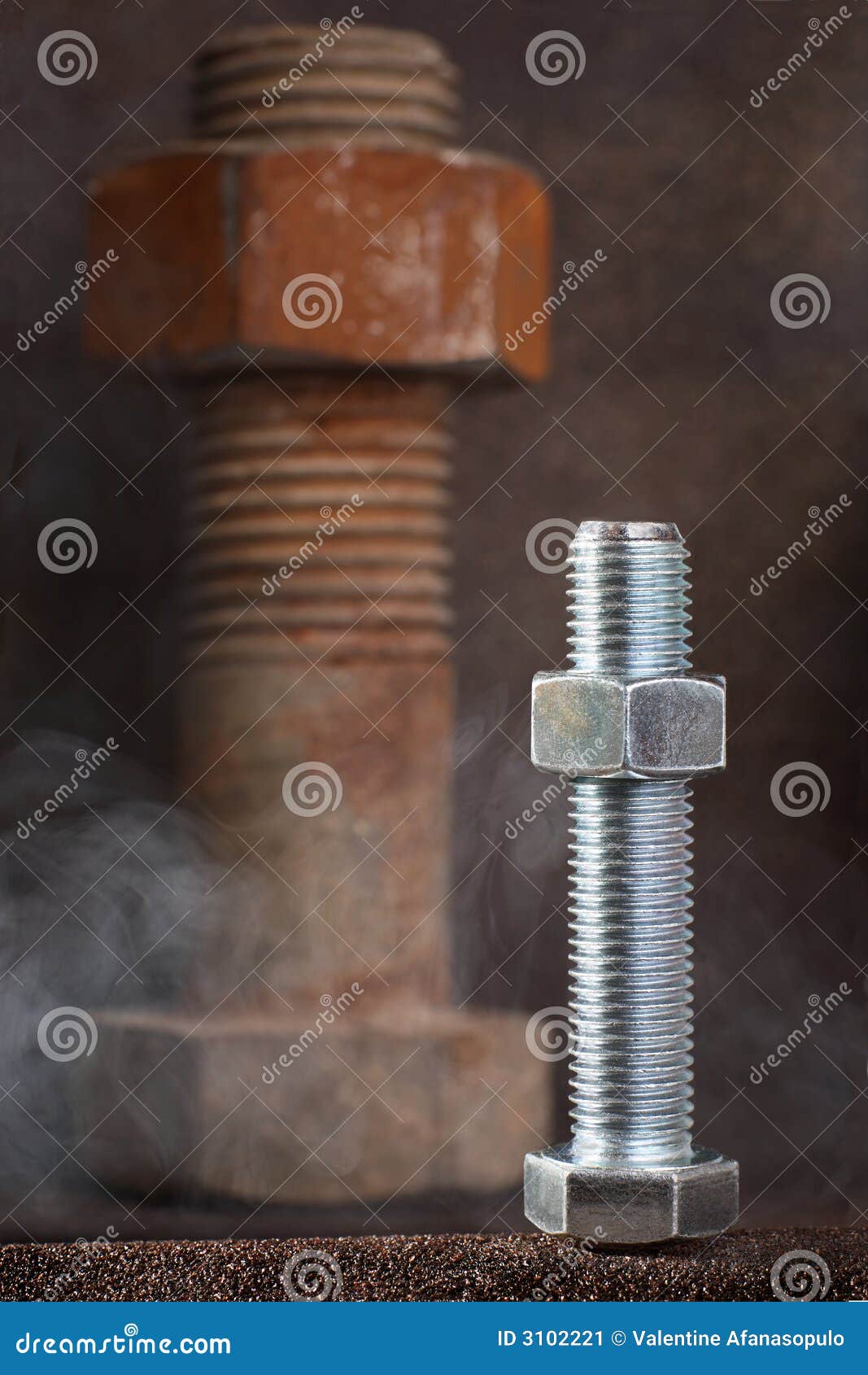 Small Bolt And Big Nut On White Stock Image | CartoonDealer.com #113235439
