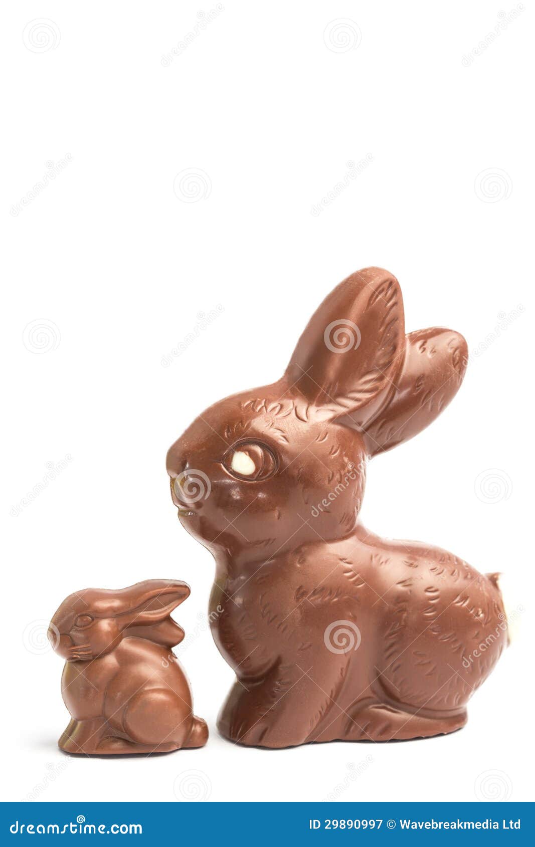 Big and Small Chocolate Bunny Rabbits Stock Image - Image of holiday ...