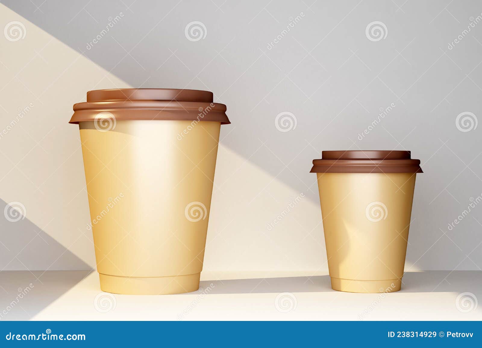 Big and Small Coffee Cup Concept Stock Illustration - Illustration of ...