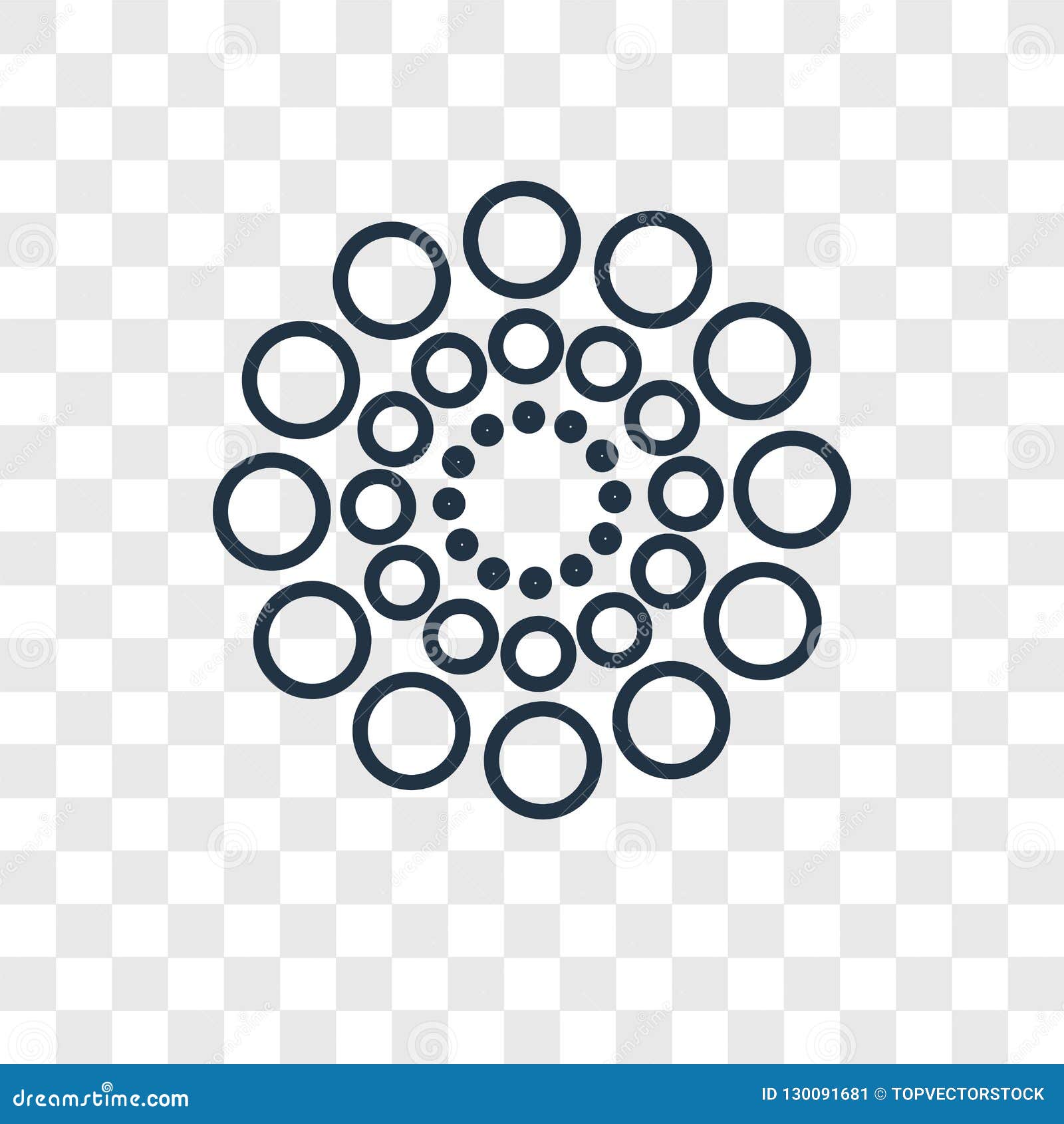 Big and Small Dots Concept Vector Linear Icon Isolated on Transparent ...