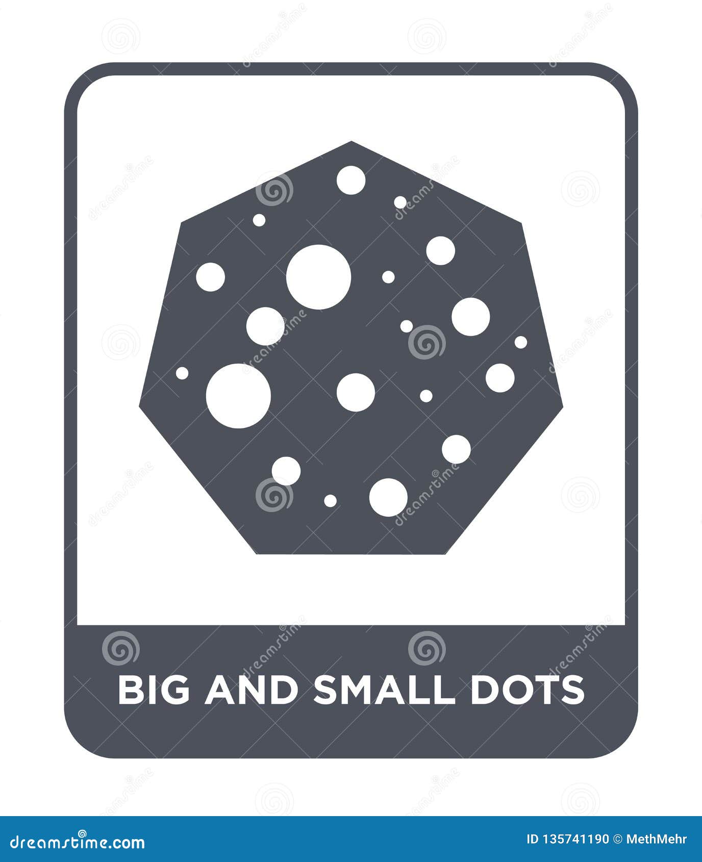 Big and Small Dots Icon in Trendy Design Style. Big and Small Dots Icon ...