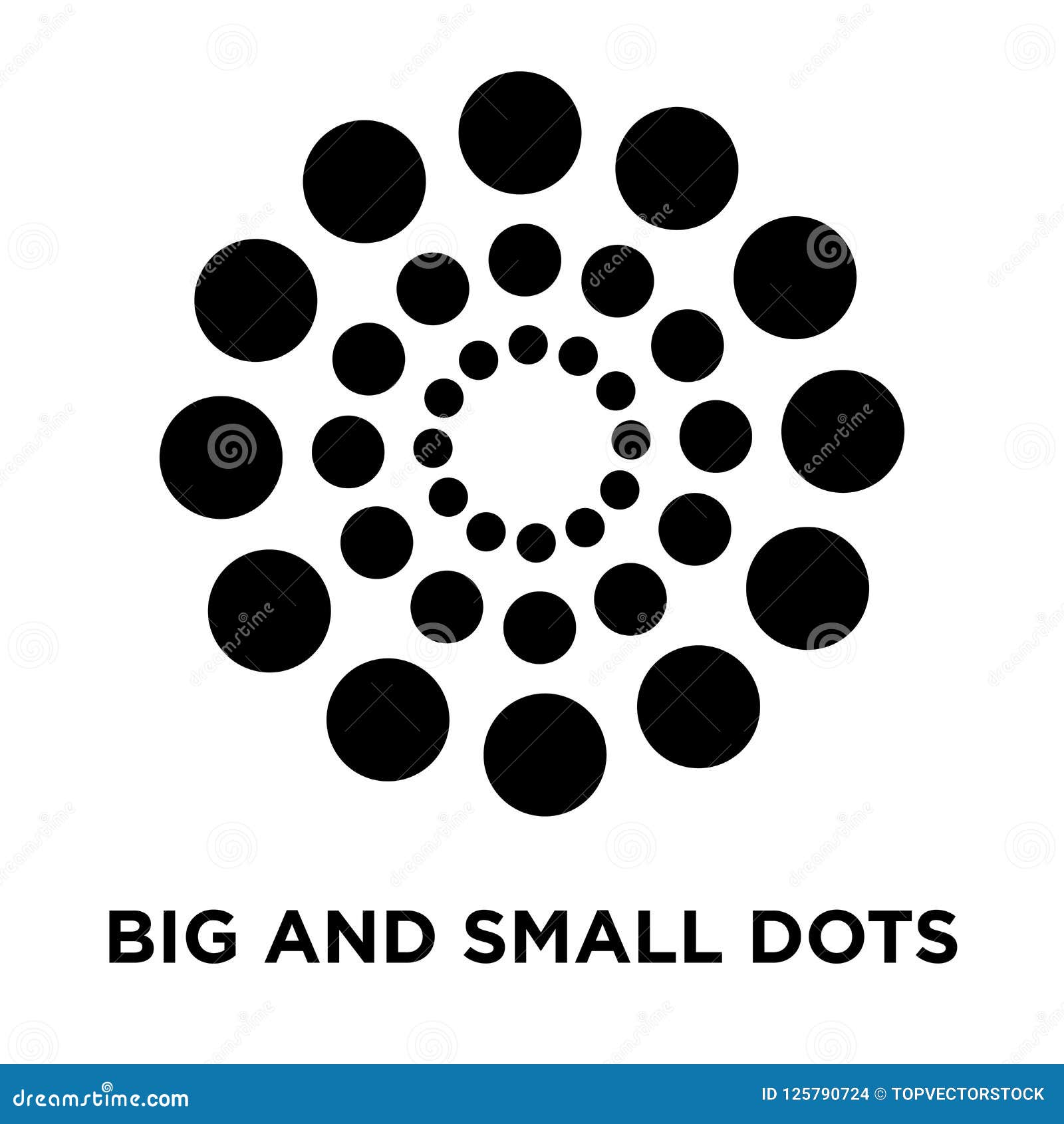 Big and Small Dots Icon Vector Isolated on White Background, Log Stock ...