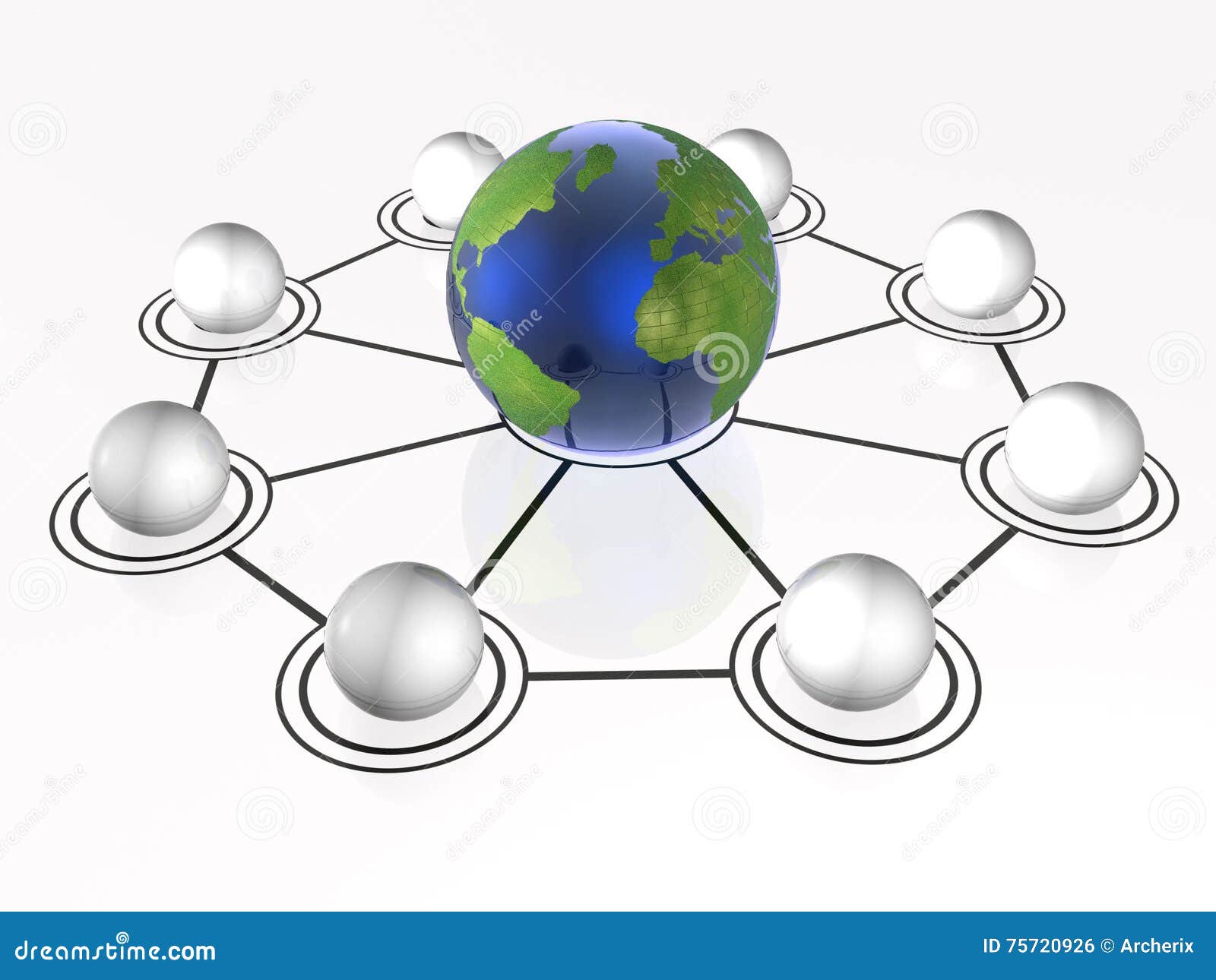 Big and Small Empty Planets Stock Illustration - Illustration of ...