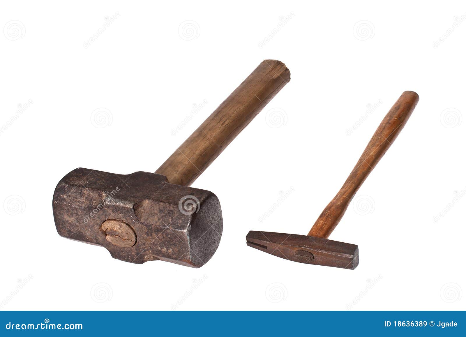 Big a small hammers stock image. Image of dirty, rusty - 18636389
