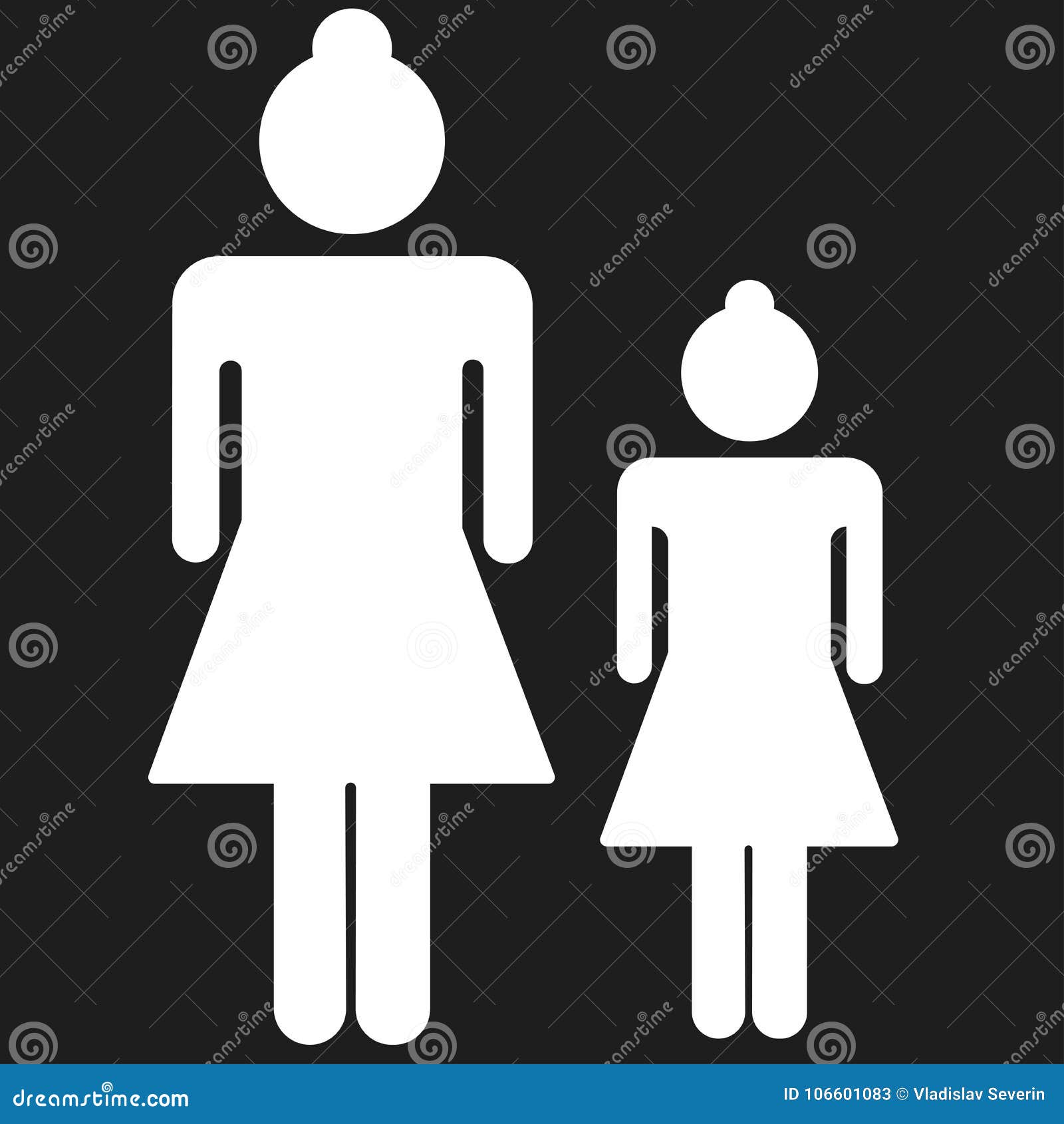 Big and small man icon stock illustration. Illustration of family ...