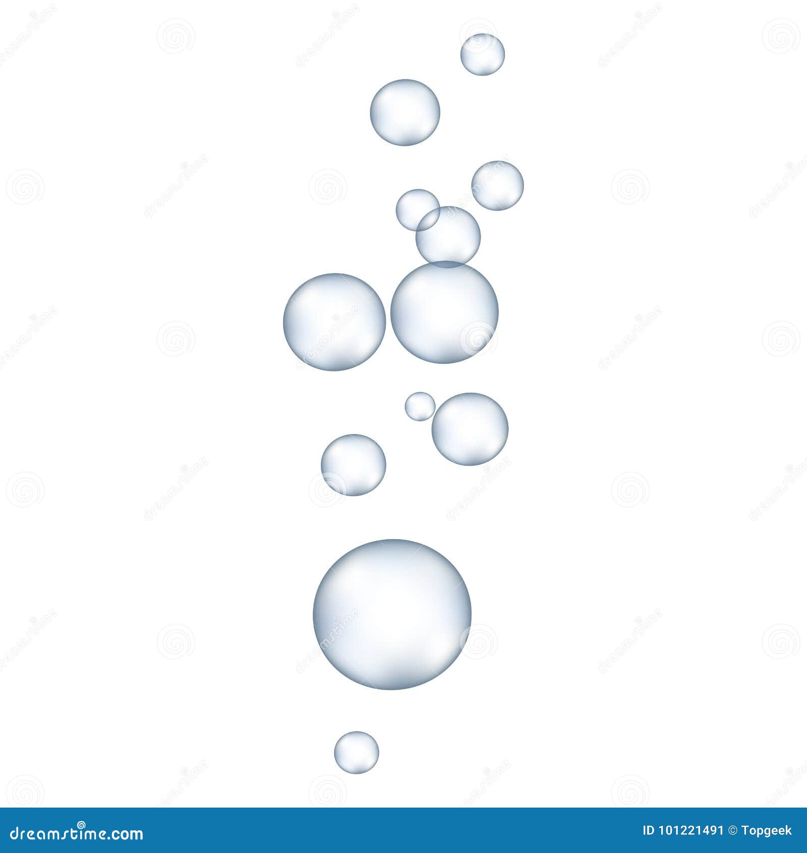 Big and Small Round Bubbles on Transparent Stock Vector - Illustration ...