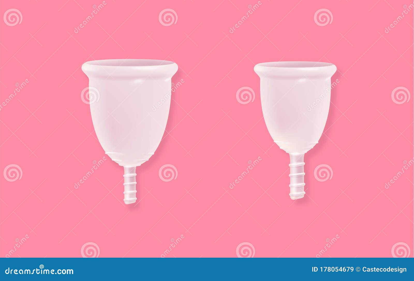 Menstrual Cups Of S, M, L, Xl Sizes Realistic Set. Feminine Personal ...