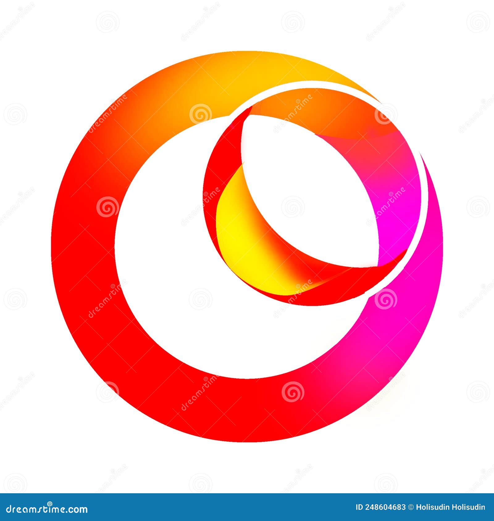 Big and Small Two Circle Logo Design Stock Illustration - Illustration ...