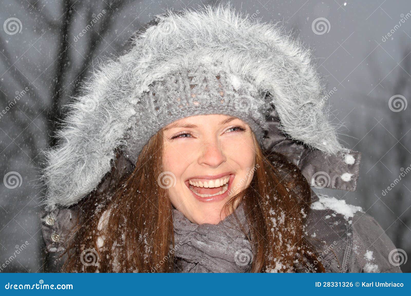 Big smile in winter stock photo. Image of pleasure, woman - 28331326