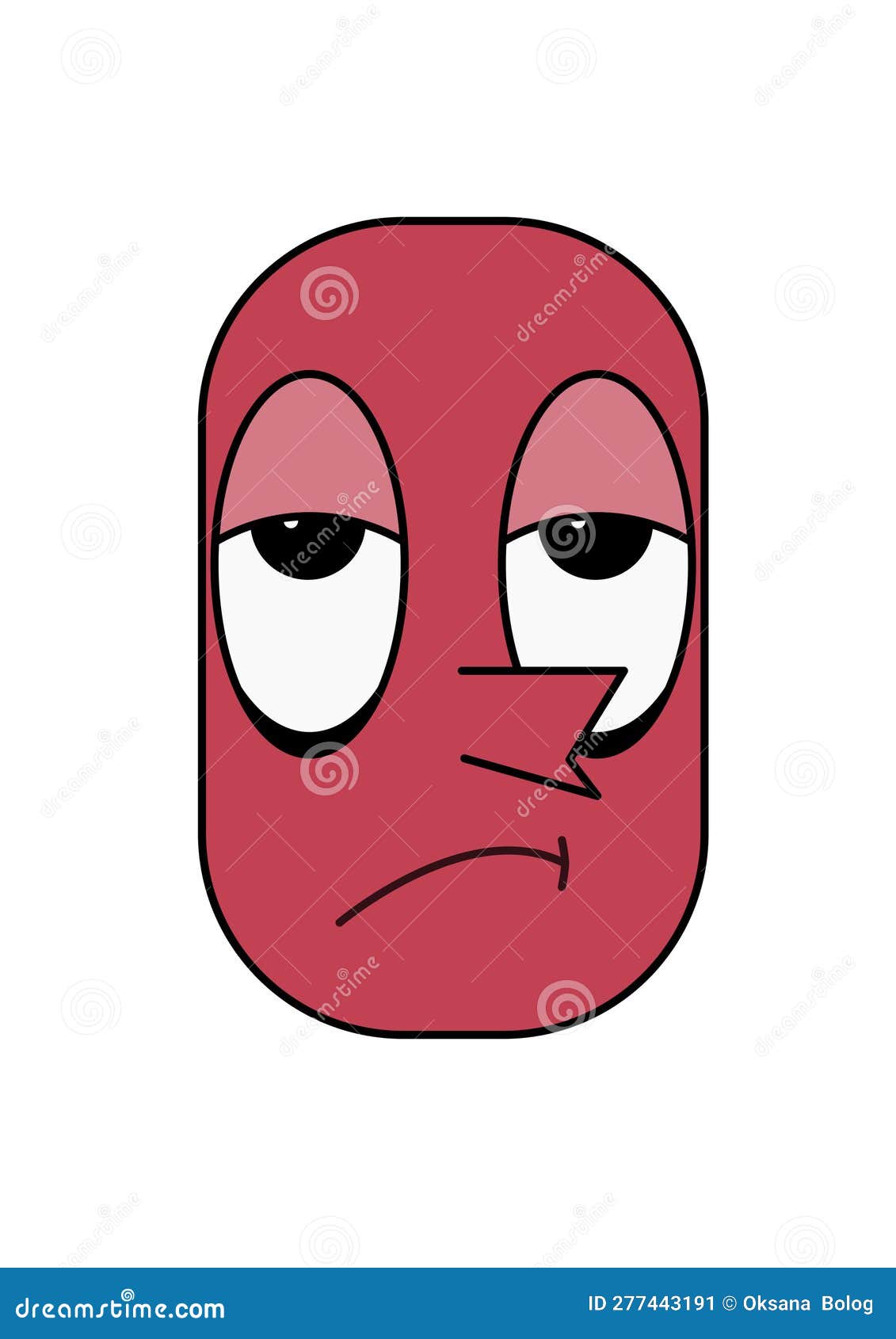 Big Smiley Face. Distorted Face Stock Vector - Illustration of face ...