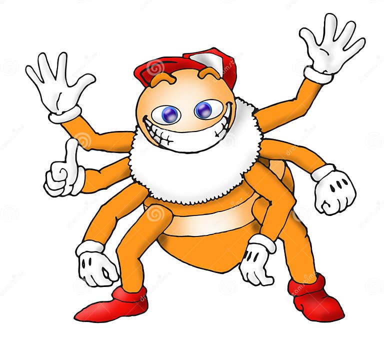 Big smiley spider freehand stock illustration. Illustration of hand ...