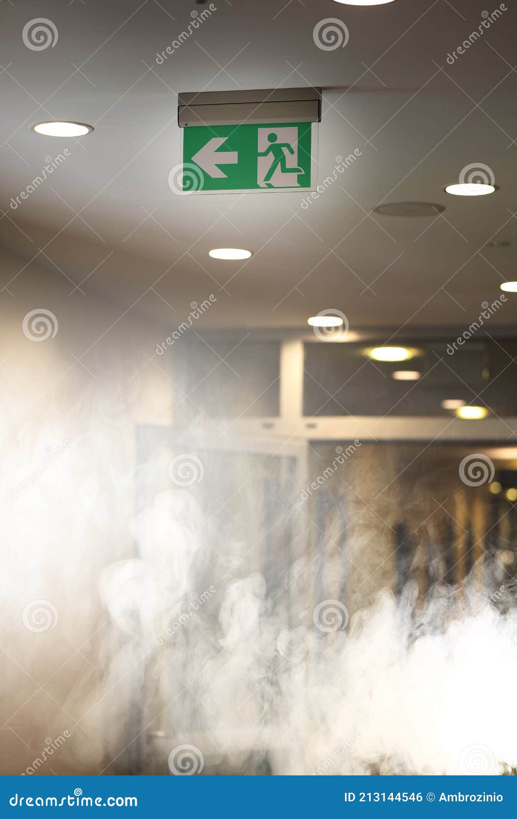 Big Smoke in Office Building Stock Photo - Image of exit, danger: 213144546