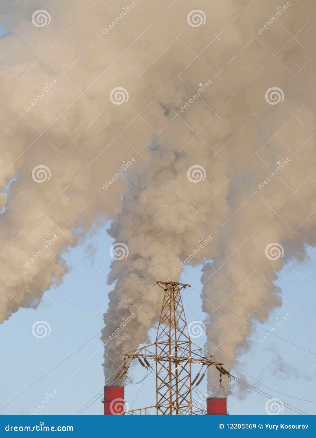 Big smokestacks stock image. Image of smokestack, heating - 12205569