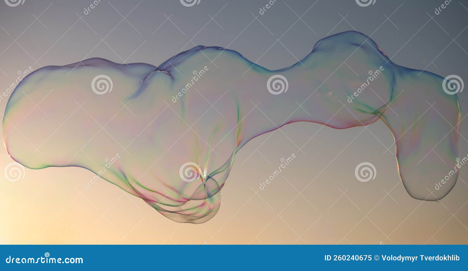 Big Soap Bubbles on Sunset Sky Background. Stock Image - Image of blue ...