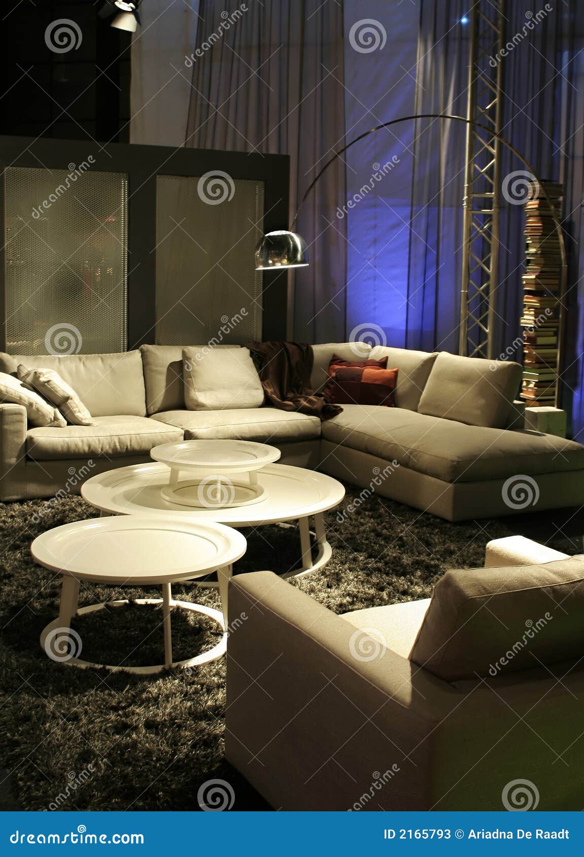 Big sofa in living space stock image. Image of settee - 2165793