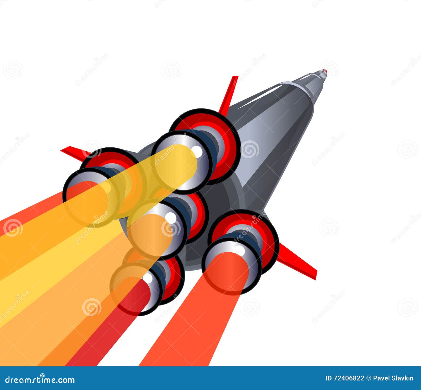 Big space rocket stock vector. Illustration of flight - 72406822