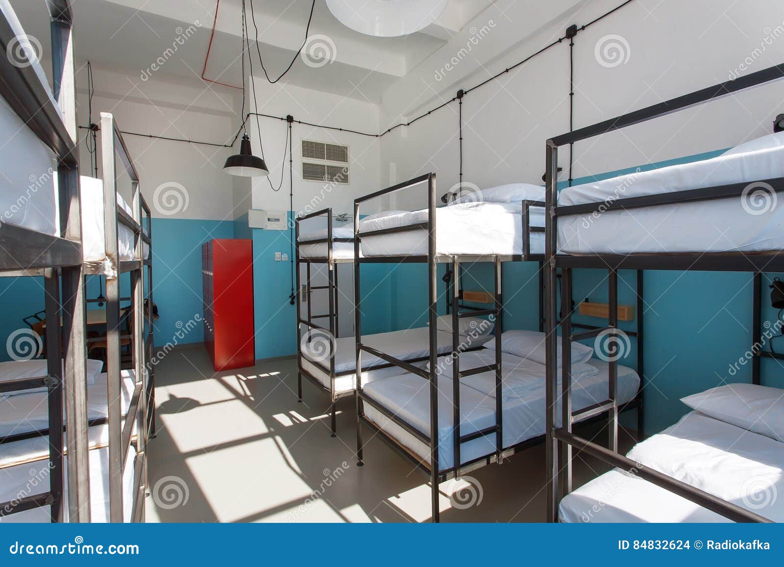 Big Space of Students Bedroom without People Inside a Hostel for ...