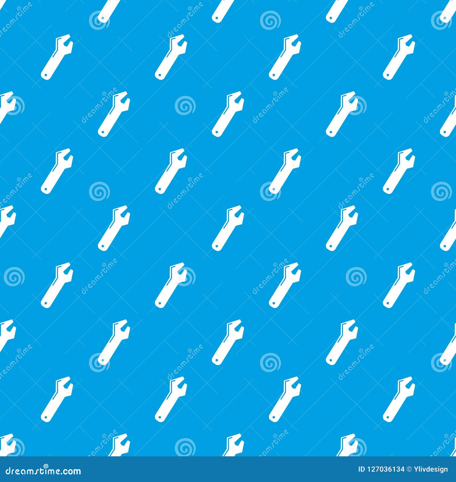 Big Spanner Pattern Vector Seamless Blue Stock Vector - Illustration of ...