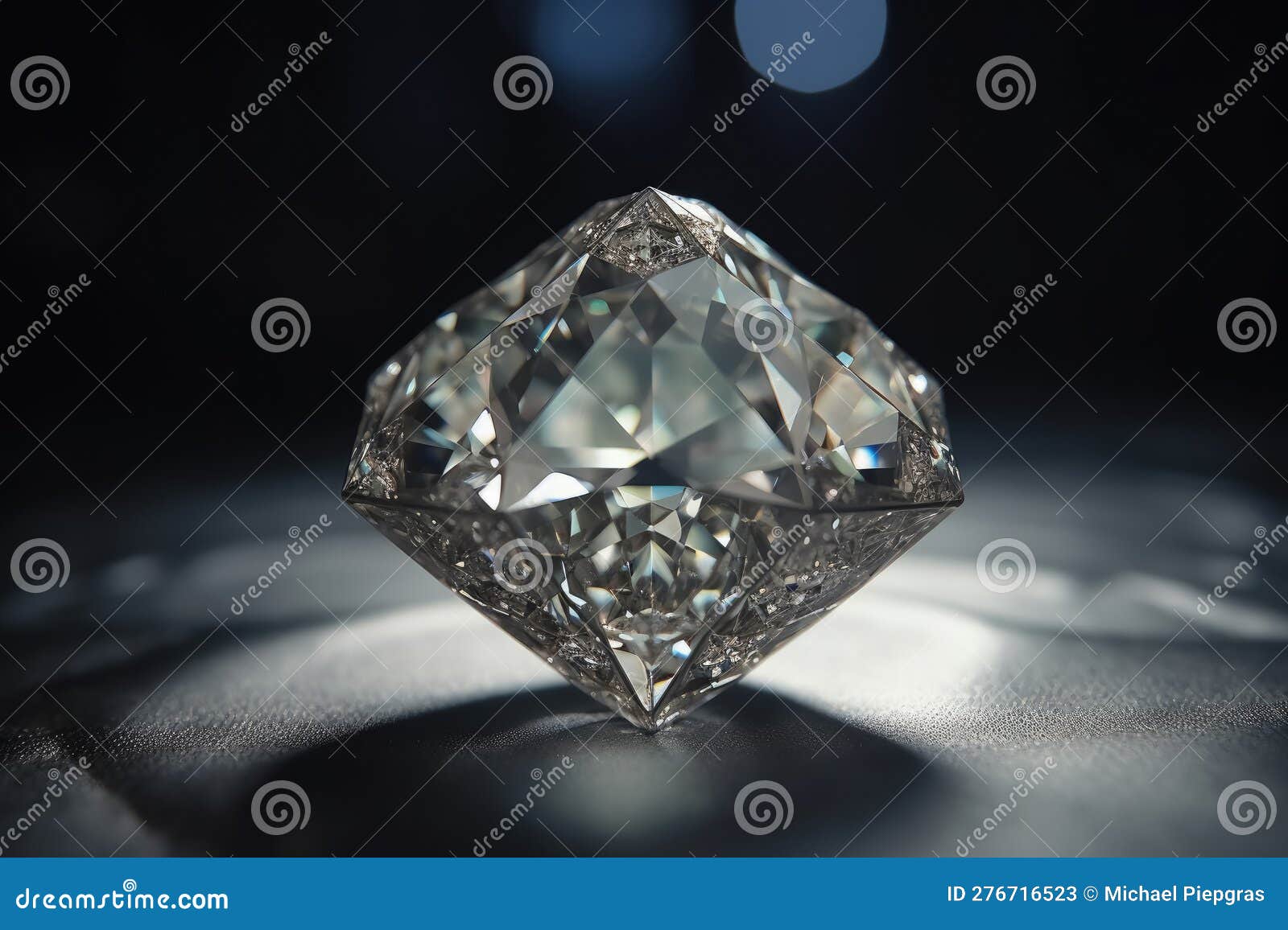 A Big Sparkling Diamond Of A Drk Surface Created With Generative AI ...