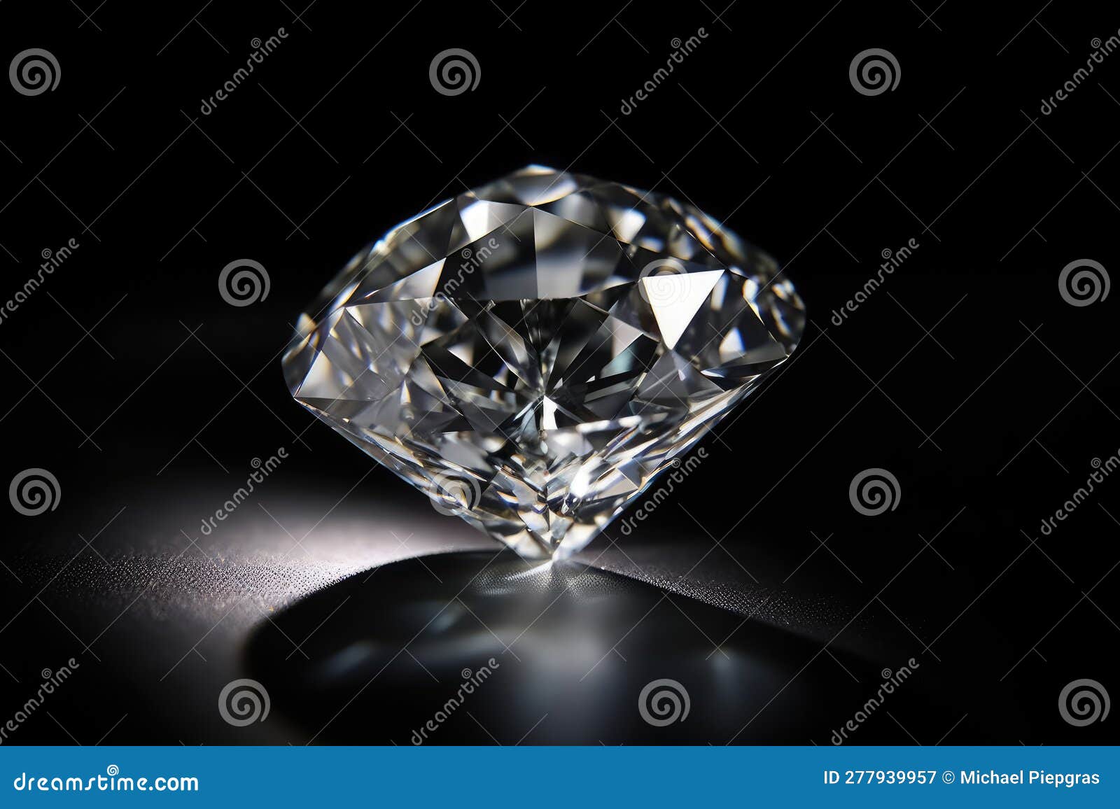 A Big Sparkling Diamond Of A Drk Surface Created With Generative AI ...