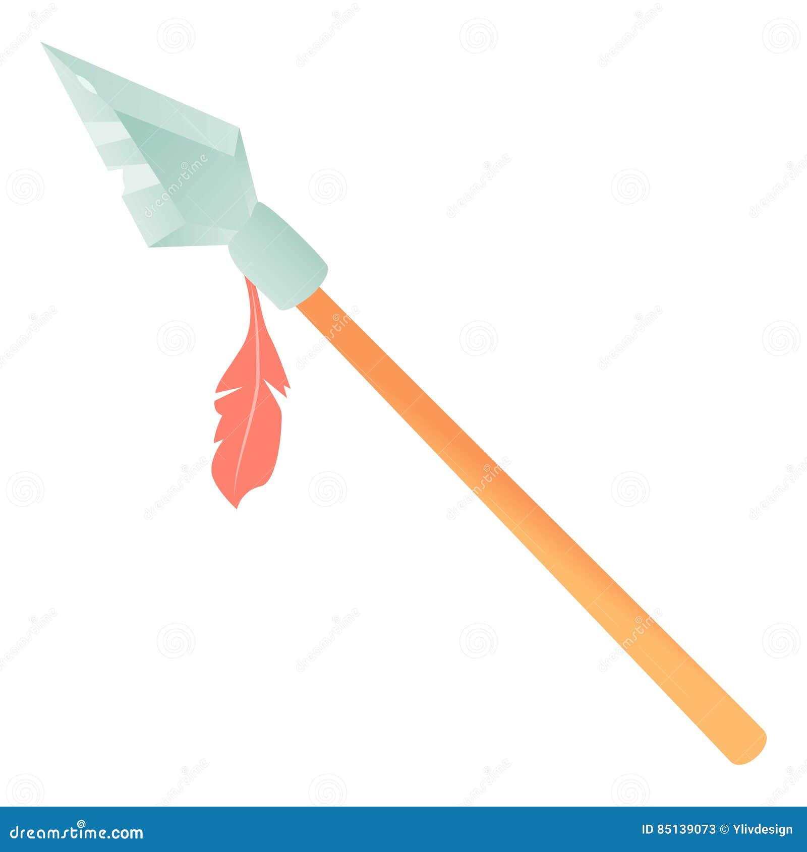 Big Spear Icon, Cartoon Style Stock Vector - Illustration of sign, kill ...