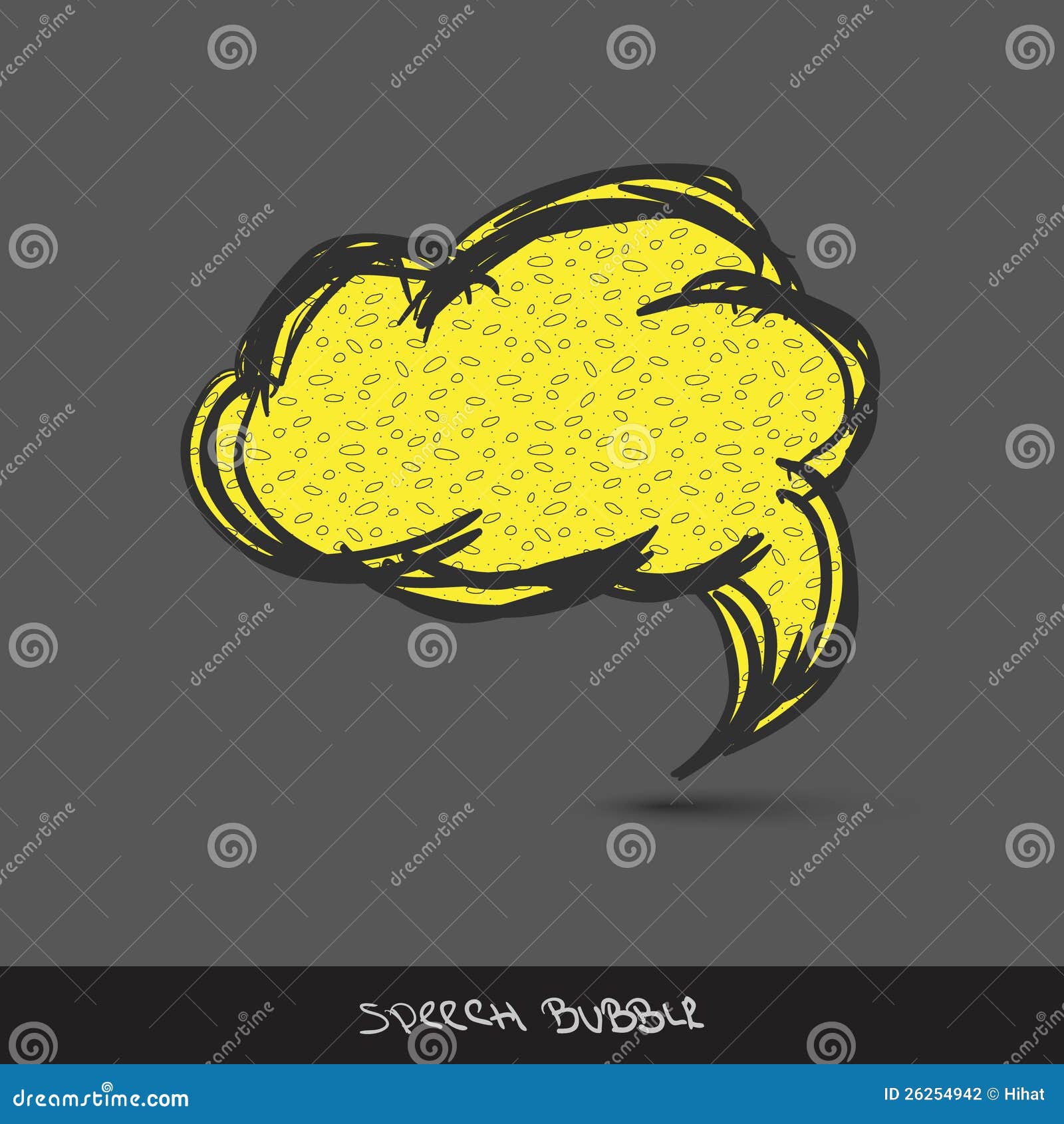 Big speech bubble. stock vector. Illustration of grey - 26254942