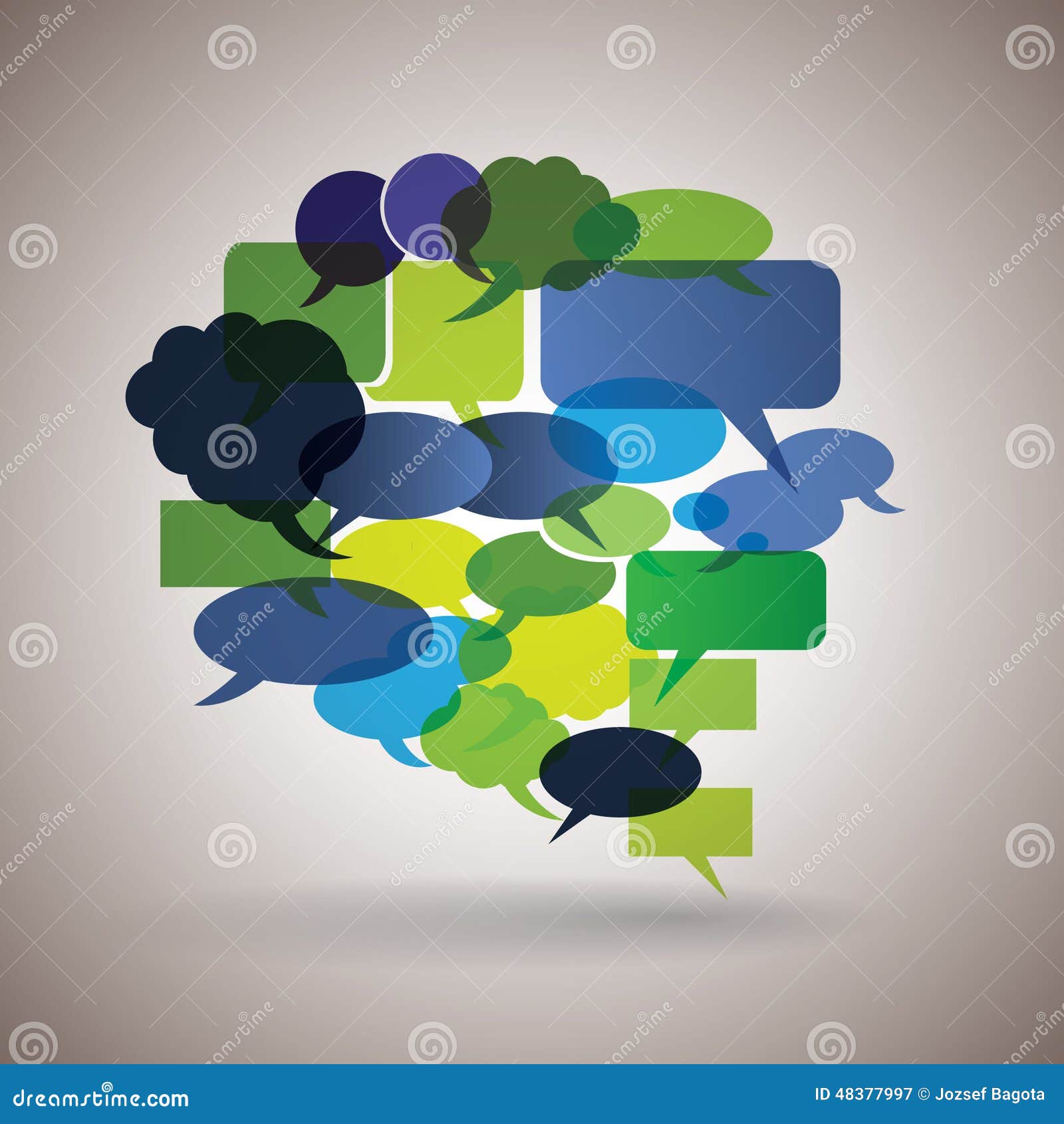 Big Speech Bubble Made from Colorful Small Bubbles Stock Vector ...