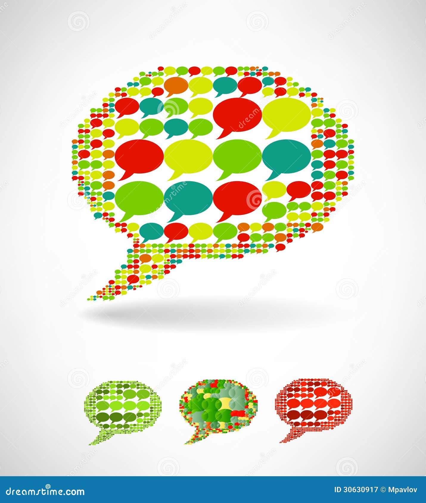 Big Speech Bubble Made from Small Bubbles Stock Vector - Illustration ...