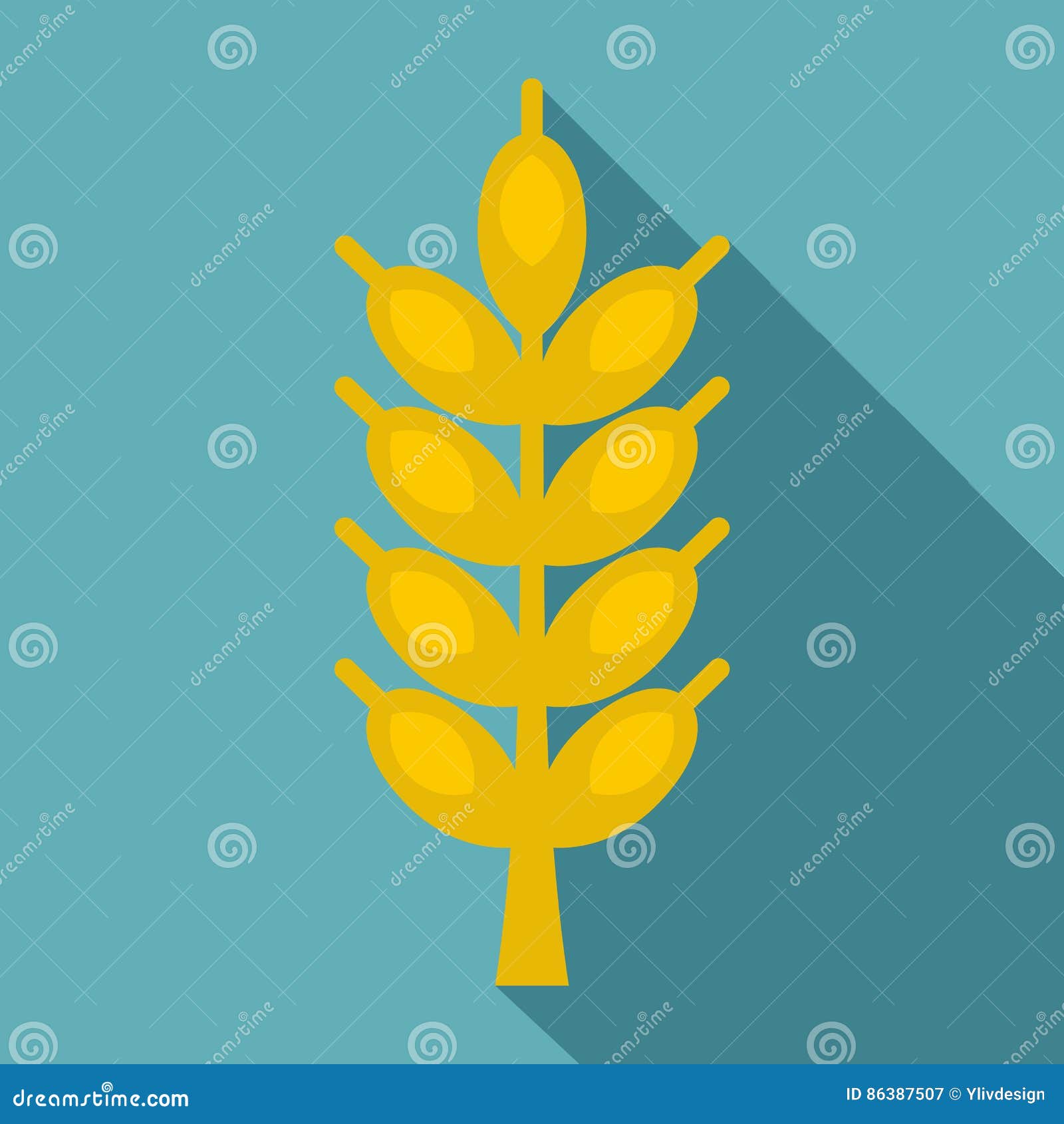 Big spike icon, flat style stock vector. Illustration of shadow - 86387507