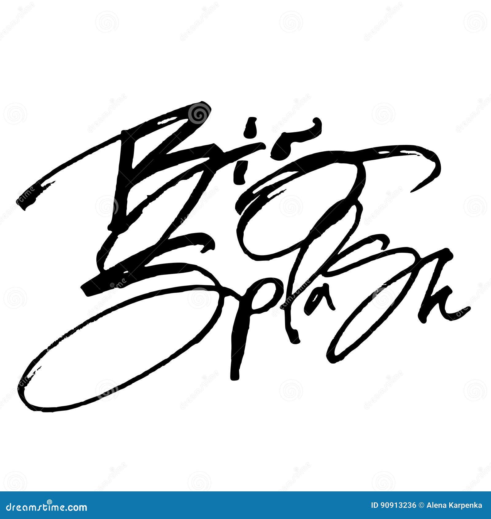 Big Splash. Modern Calligraphy Hand Lettering for Serigraphy Print ...