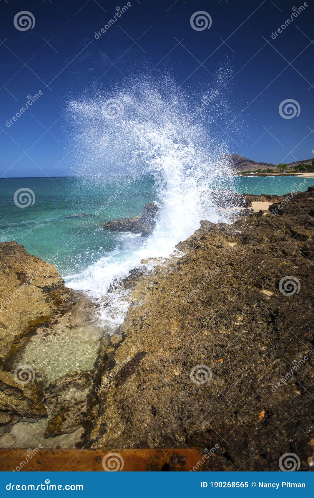 Big Splash stock image. Image of splash, turquoise, rocks - 190268565