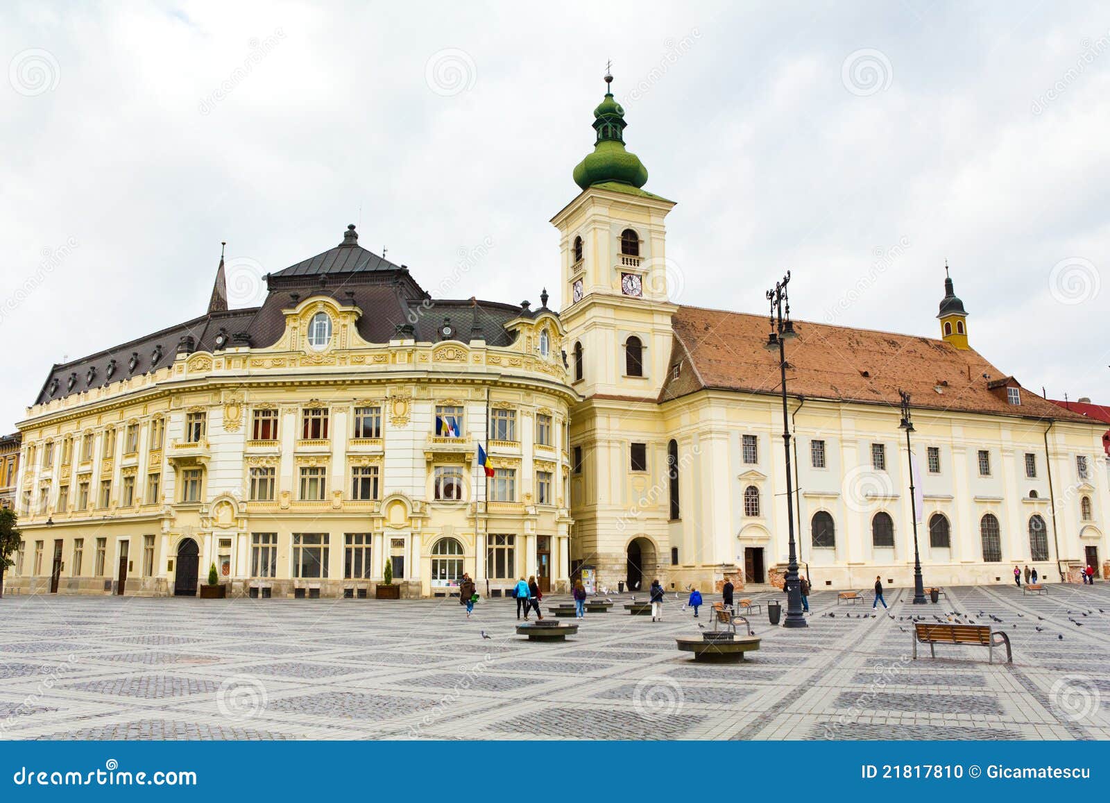 Big Square stock photo. Image of mast, pier, downtown - 21817810