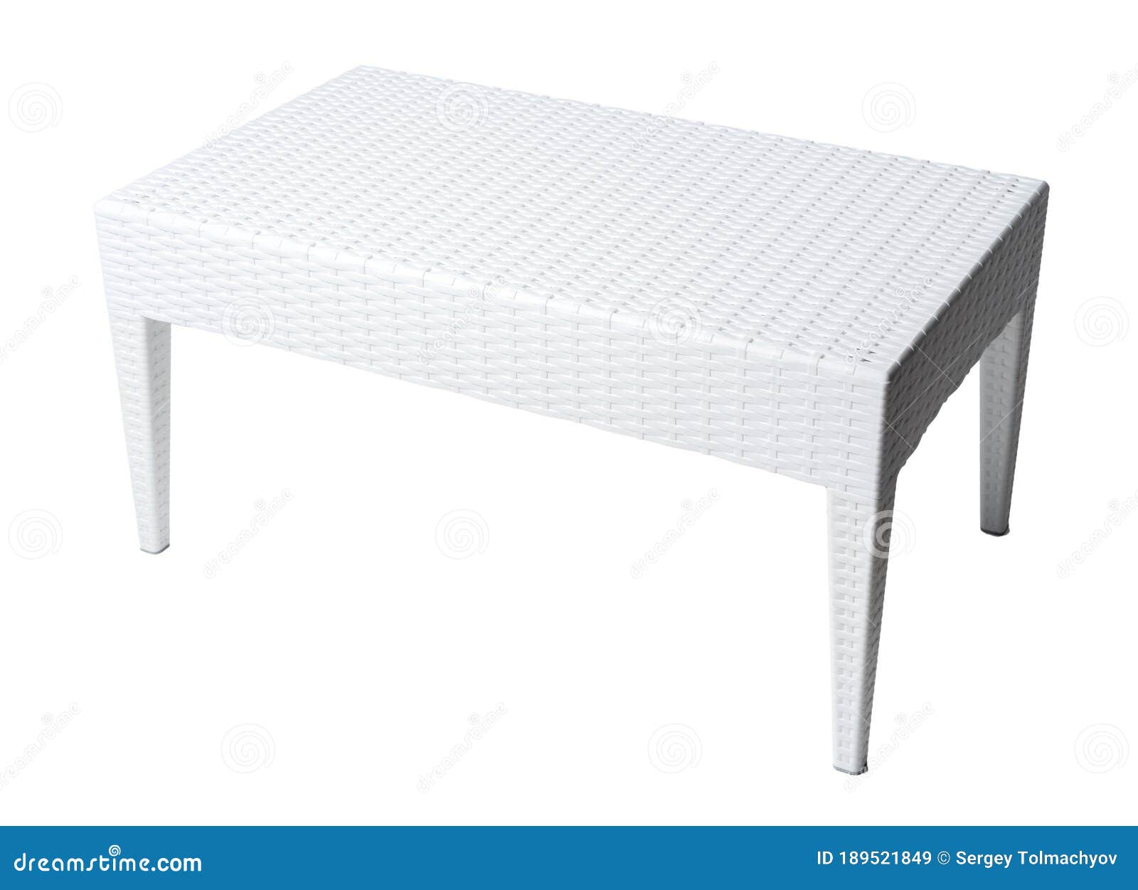 Big Square Table on White Background Close Up Stock Image - Image of ...