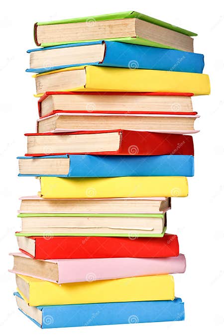 Big Stack of Books in Hard Cove Stock Photo - Image of science, library ...