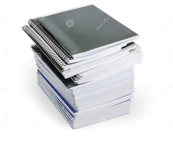 Big Stack of the Different Exercise Books Stock Image - Image of school ...