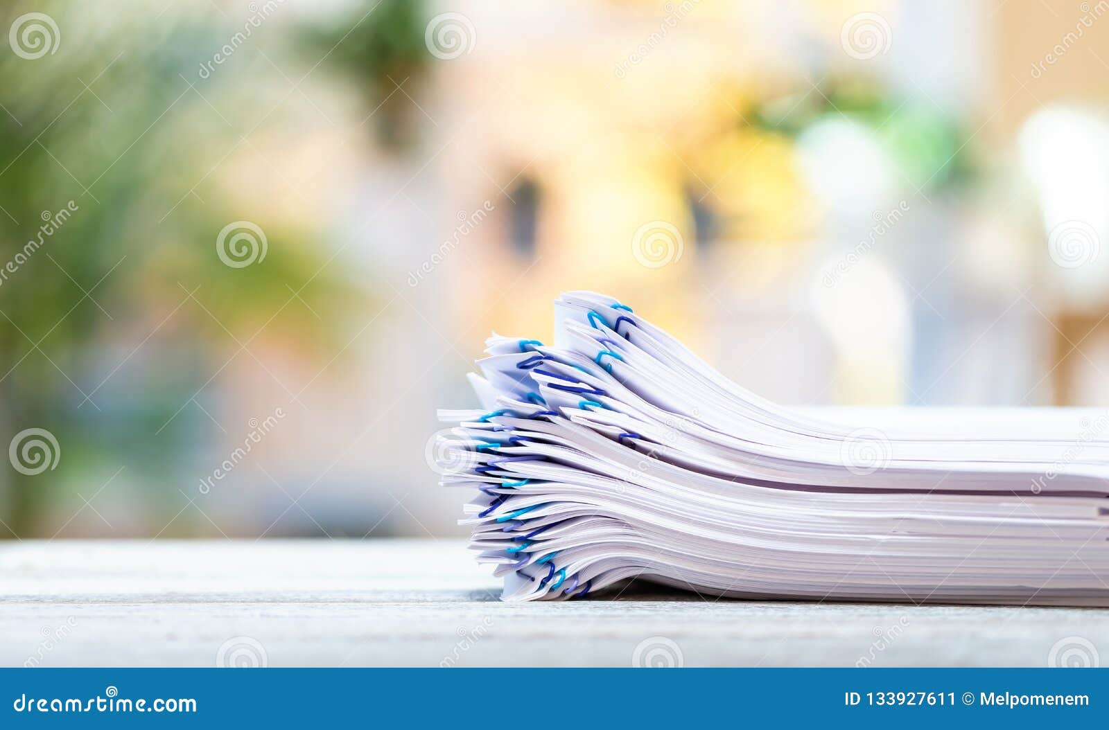 A Stack of Documents on a Bright Background Stock Image - Image of ...